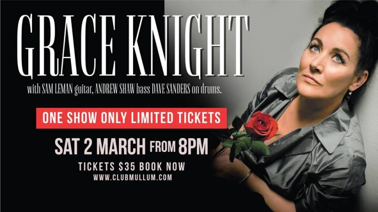Grace Knight 2 March at the Mullumbimby Ex-Services Club - Byron Bay Blog